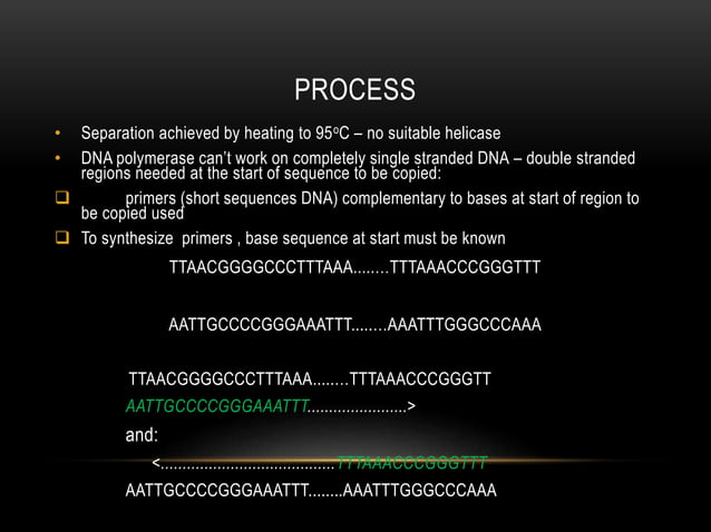 REPLICATION VS POLYMERASE CHAIN REACTION | PPT