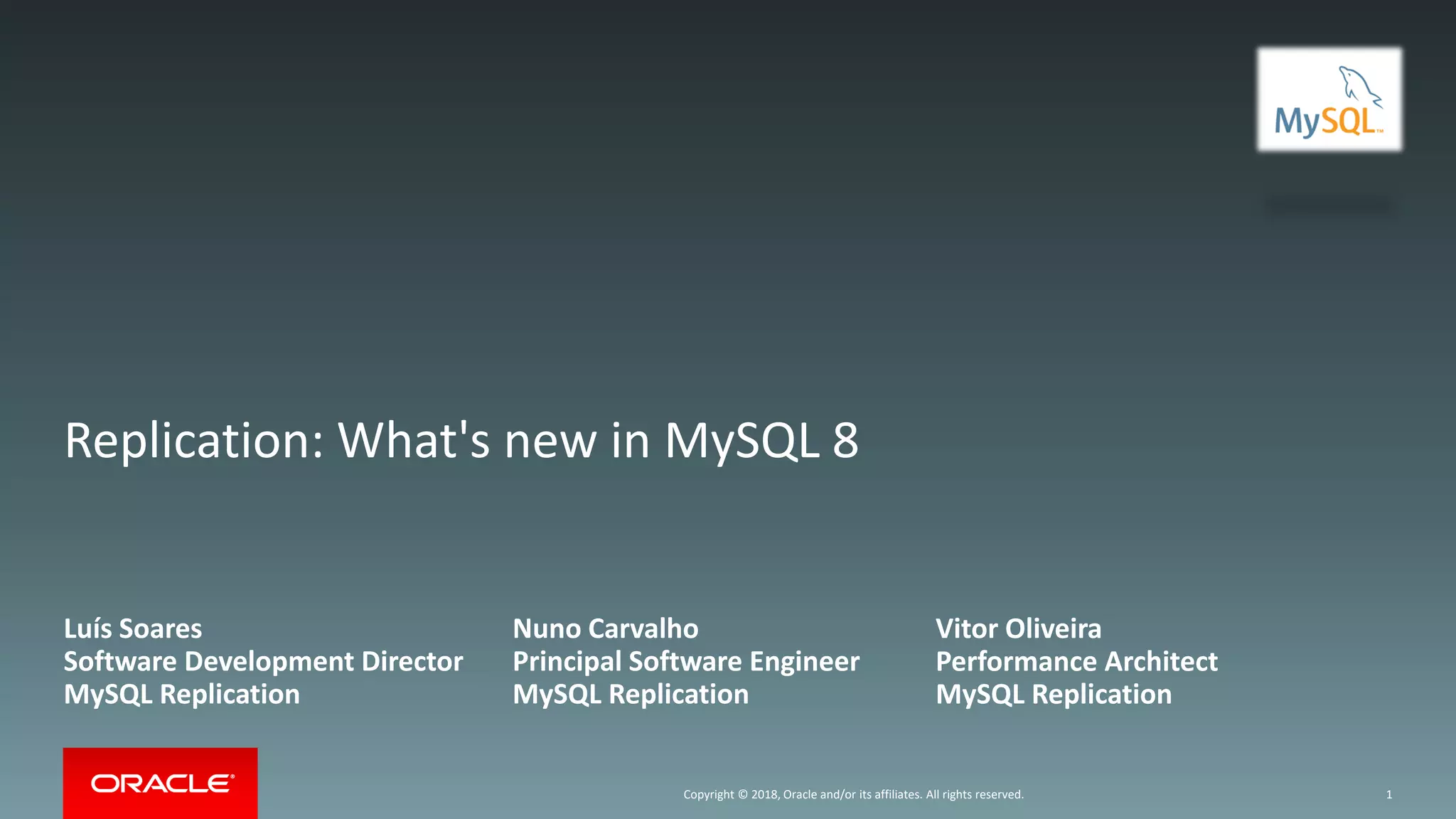 Replication Whats New in Mysql 8 | PPT