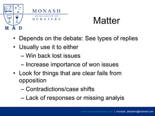 Introduction to Replies by Gemma Buckley | PPT