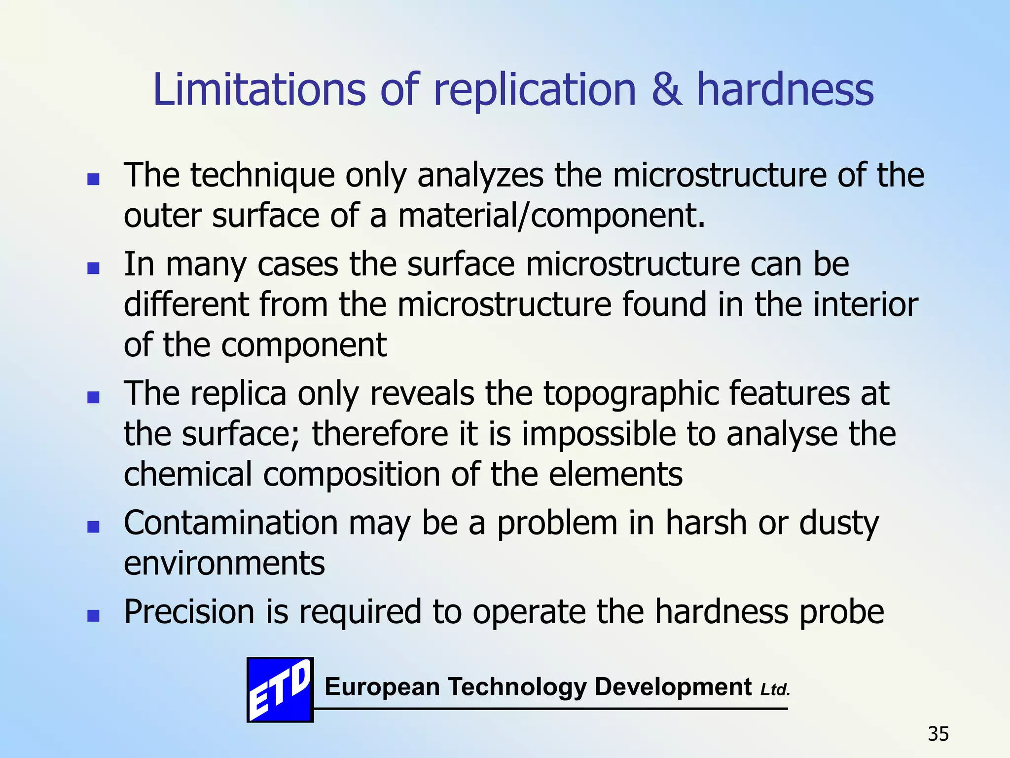 Use of Replication and Portable Hardness Testing for High Temperature ...