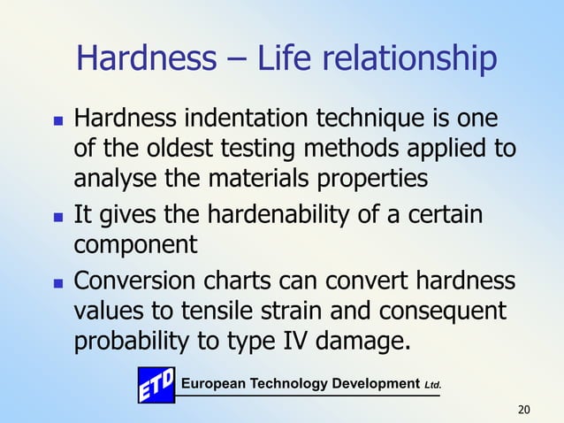 Use of Replication and Portable Hardness Testing for High Temperature ...