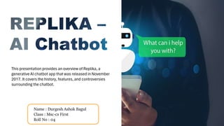 Replika Chat bot.pptx | Social Networking | Internet
