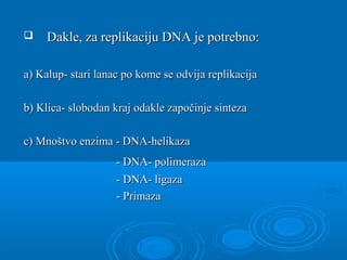 Replikacija DNA | PPT