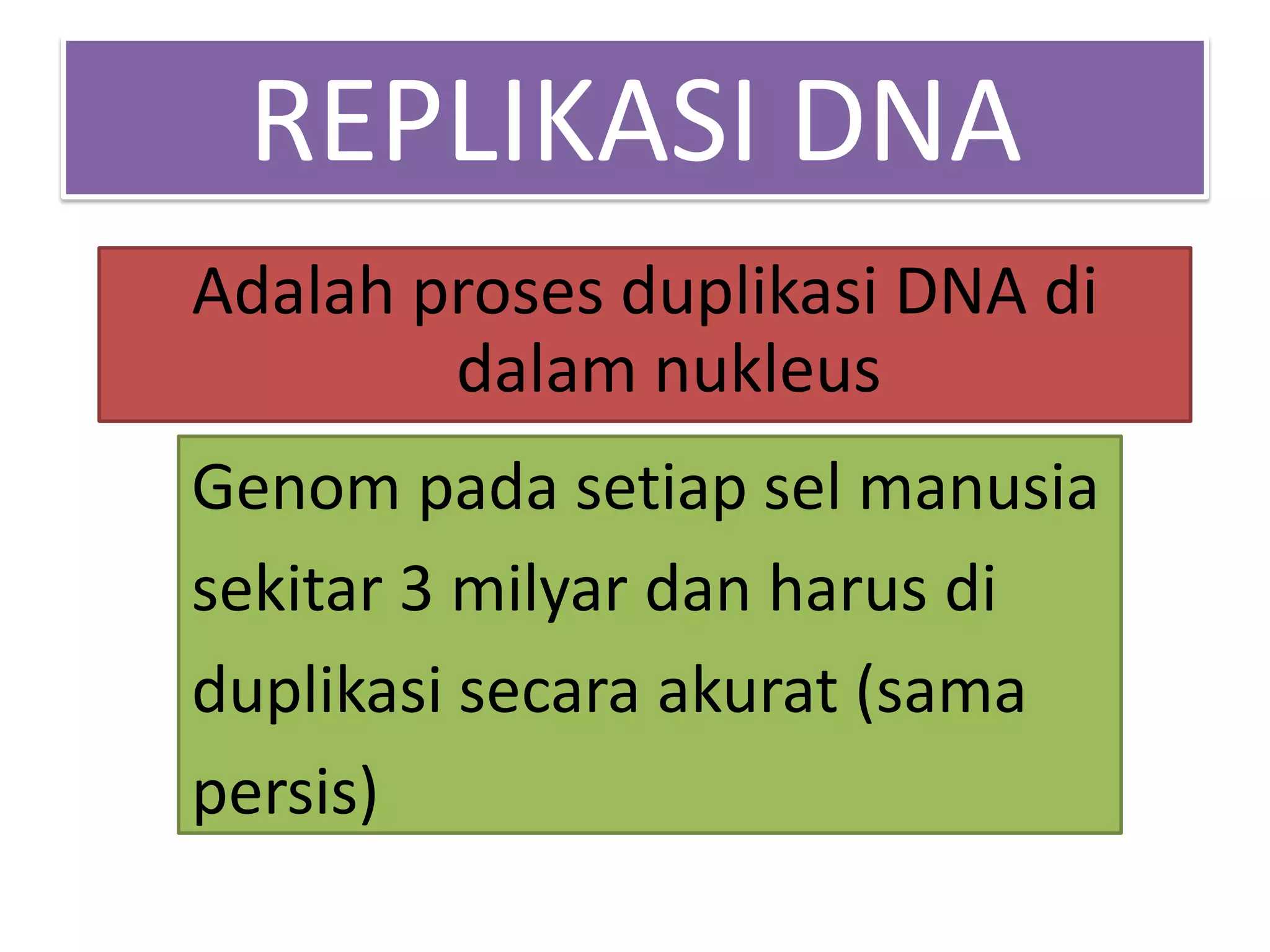 Replikasi dna | PPTX