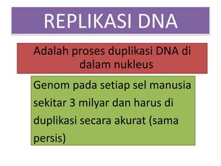 Replikasi dna | PPTX