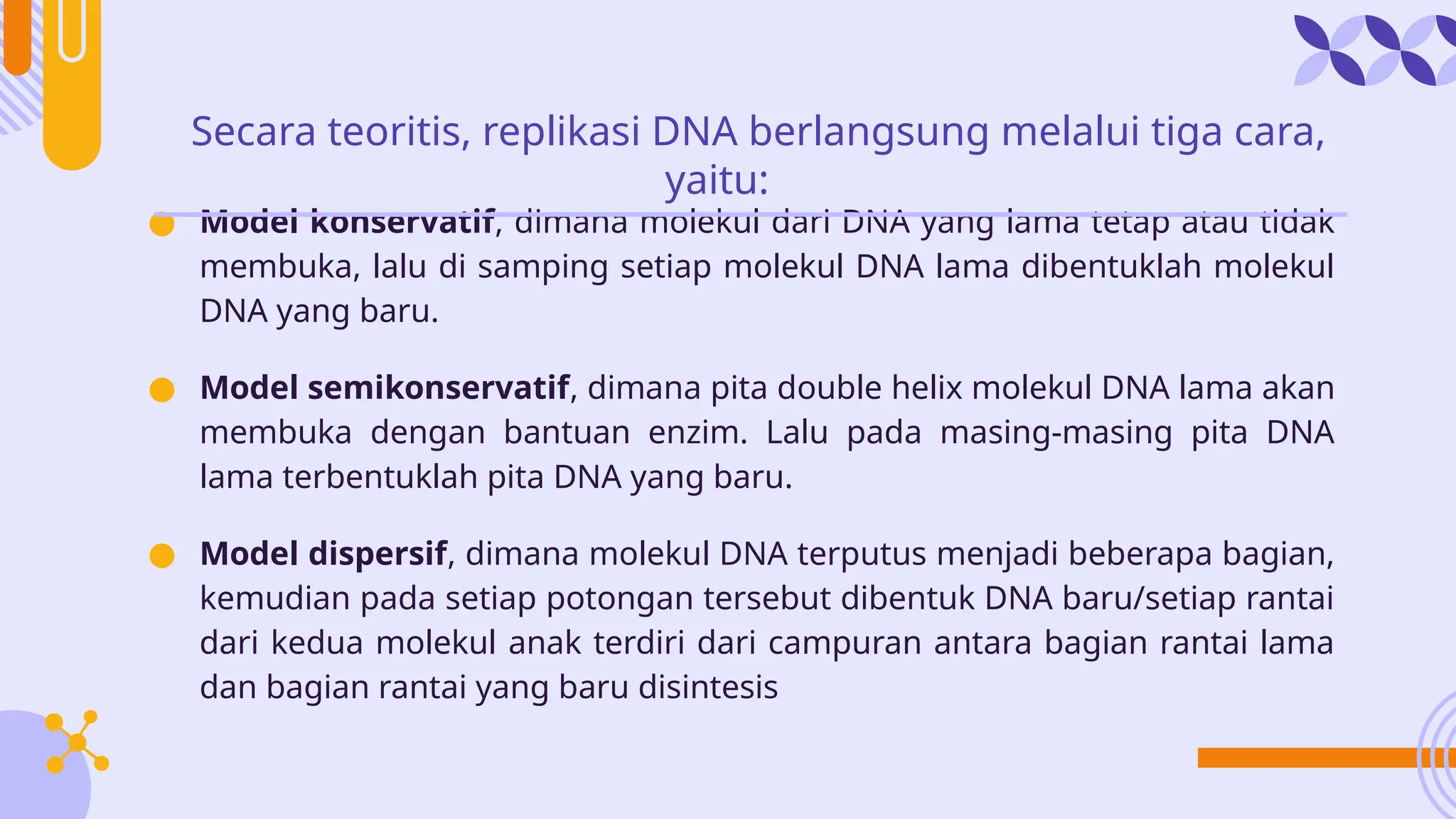 materi biologi sel dan molekuler, REPLIKASI DNA KLP 3.pptx