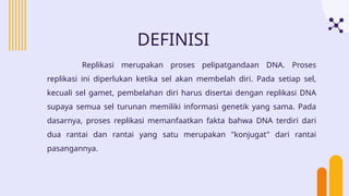 materi biologi sel dan molekuler, REPLIKASI DNA KLP 3.pptx