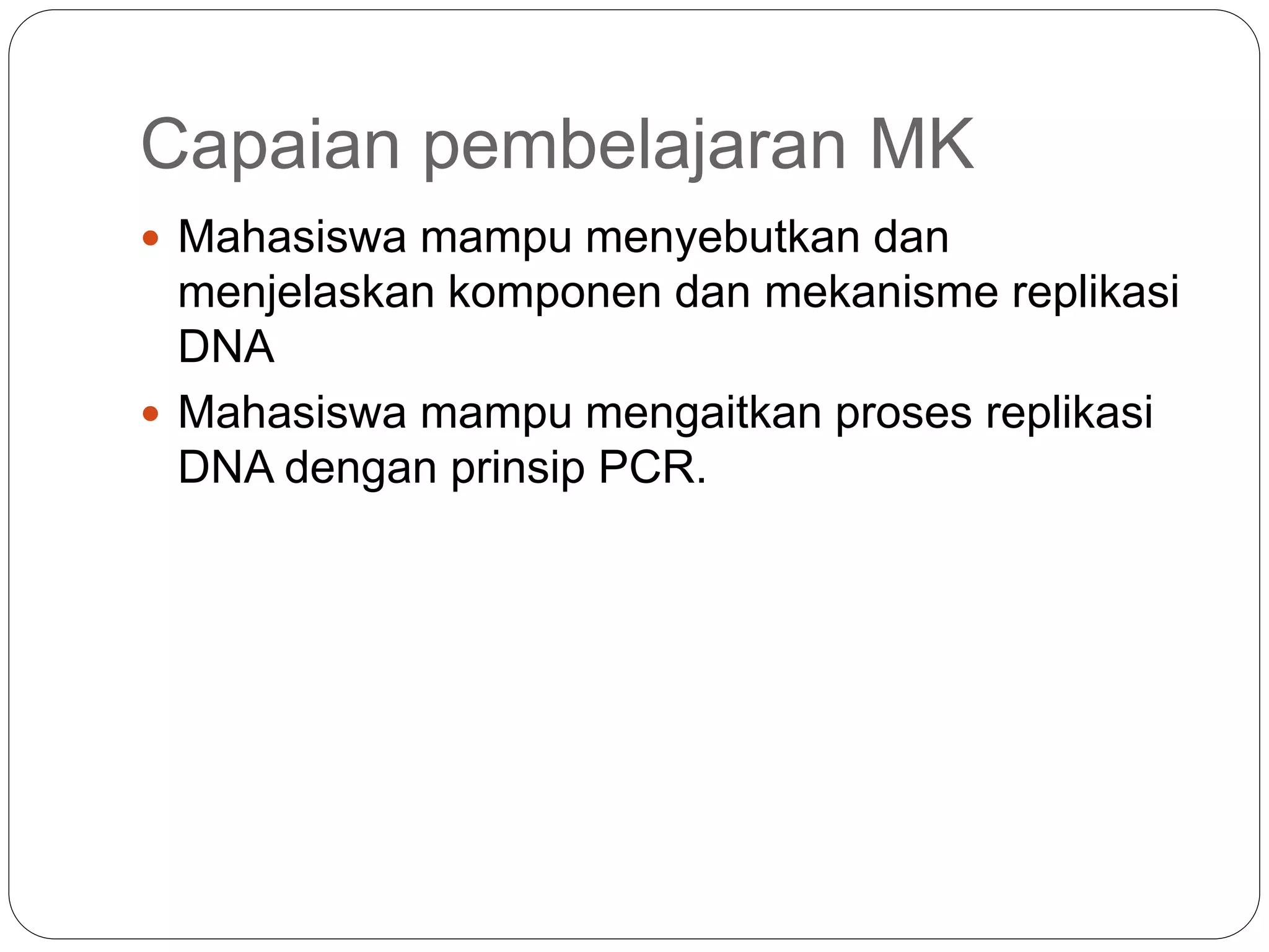 Replikasi dna pcr | PPT