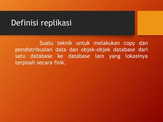 Replikasi (master slave) MySQL | PPTX