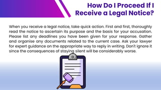 How Can I reply to legal notice - complete guide | PPT