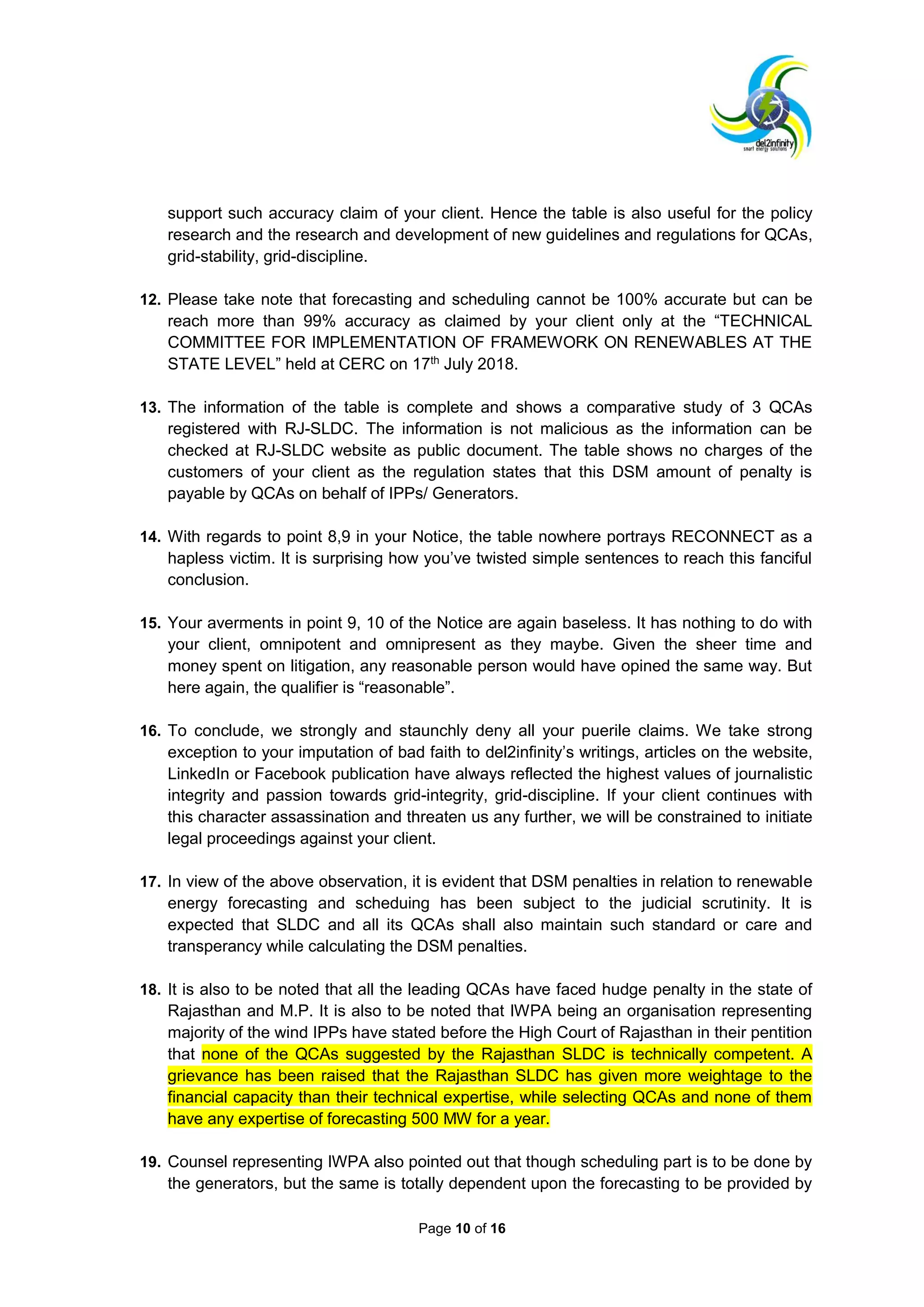 Reply to reconnect's defamation notice - One can love it or hate it, but we respect science ...