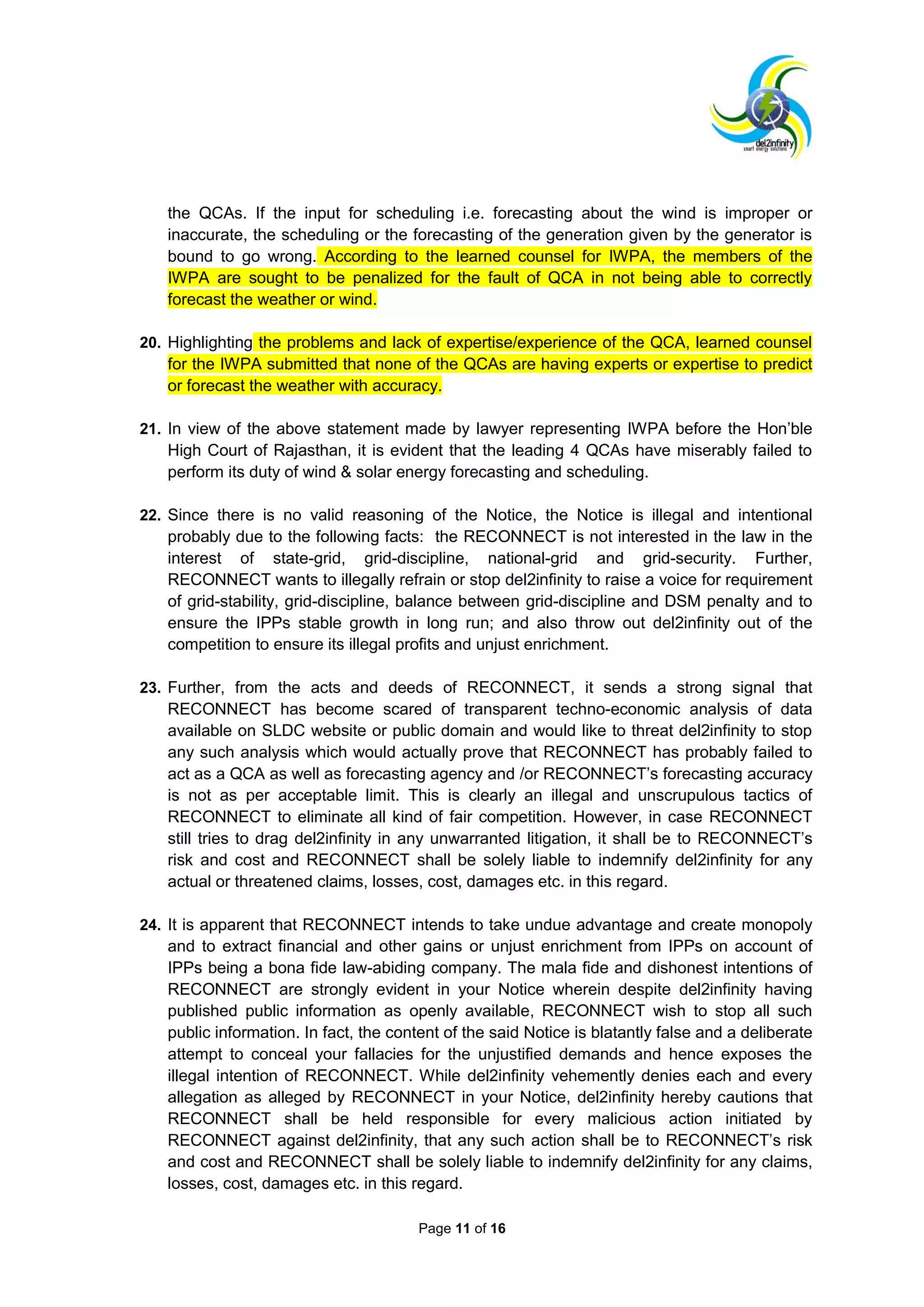 Reply to reconnect's defamation notice - One can love it or hate it, but we respect science ...