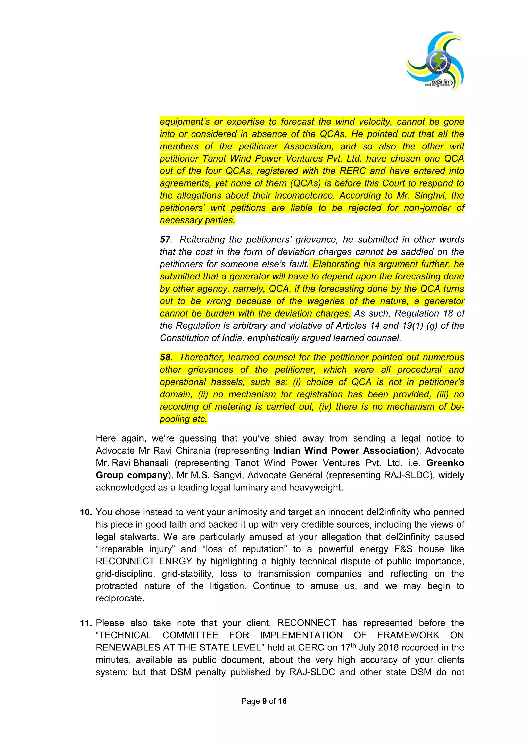 Reply to reconnect's defamation notice - One can love it or hate it, but we respect science ...