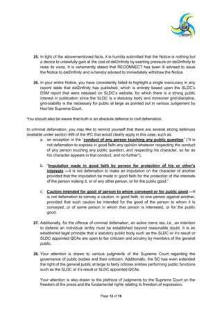 Reply to reconnect's defamation notice - One can love it or hate it ...