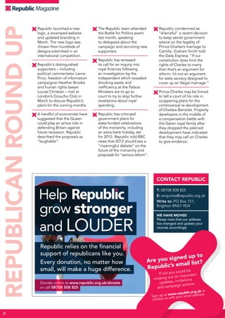 Republic Magazine - 2010 Issue 1 | PDF | Elections | Politics