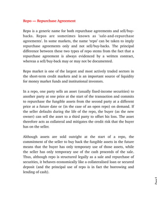 Repo - Repurchase Agreement | PDF