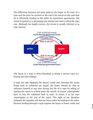 Repo - Repurchase Agreement | PDF