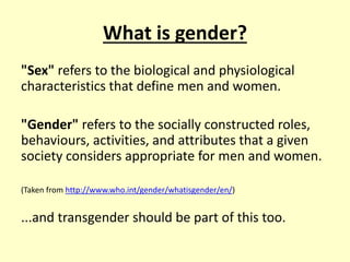 Representations: Gender | PPT
