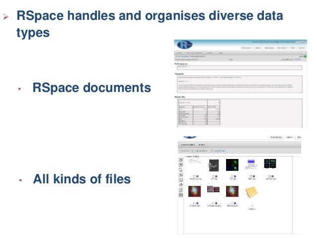 The RSpace ELN at Edinburgh: an example of advanced RDM The RSpace ELN at Edinburgh: an example of advanced RDM