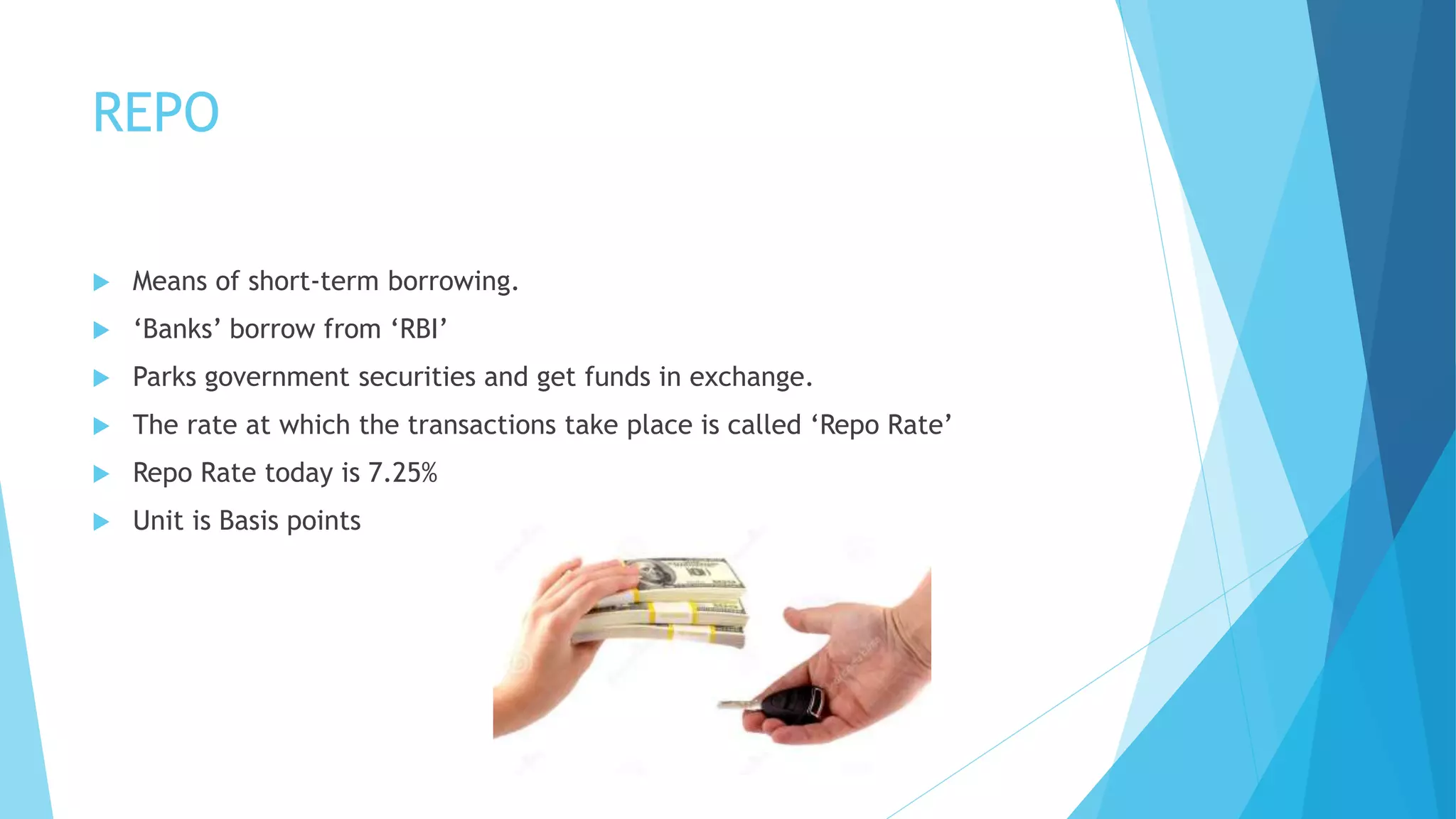 Repo & reverse repo | PPTX | Business Banking & Finance | Business