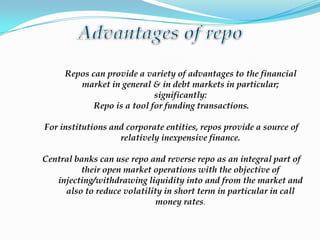 Repo & reverse repo.pptx 1 | PPT