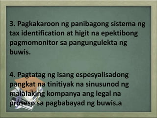 Reporma sa pagbubuwis | PPTX