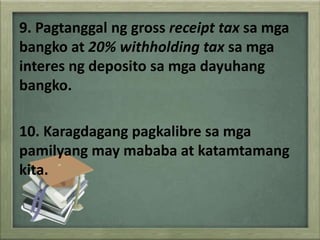Reporma sa pagbubuwis | PPTX