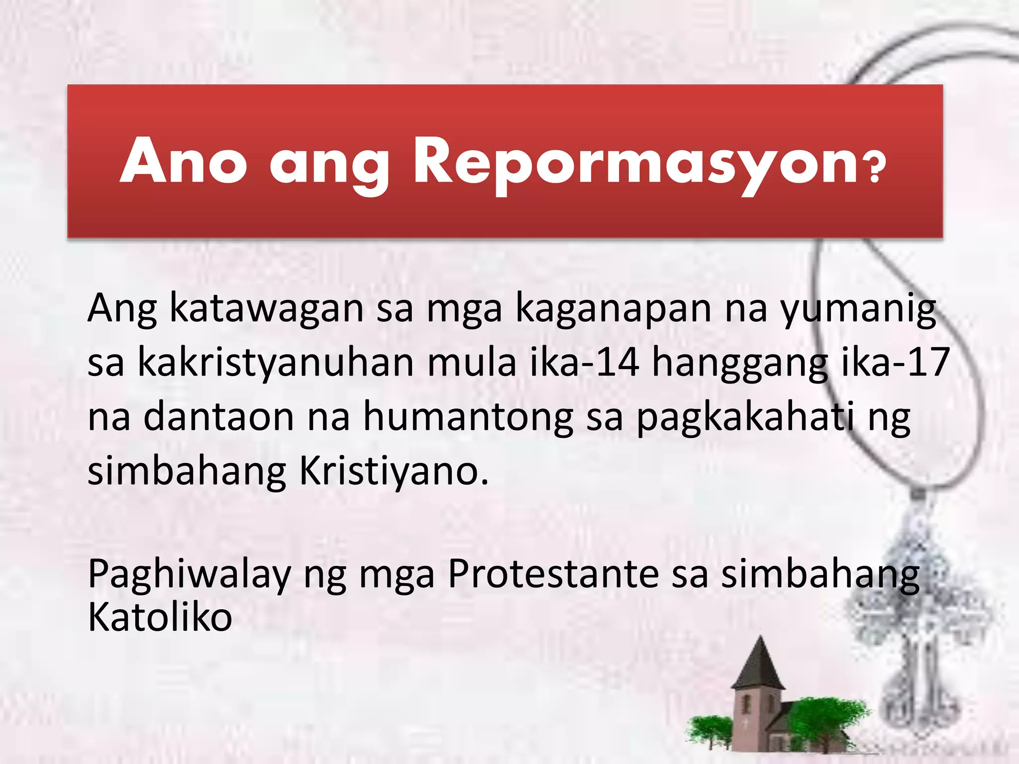 Repormasyon | PPTX