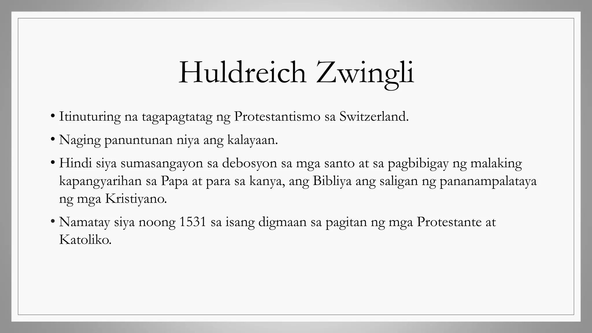 Repormasyon, Dahilan, Mga Protestante at Kontra Repormasyon | PPTX