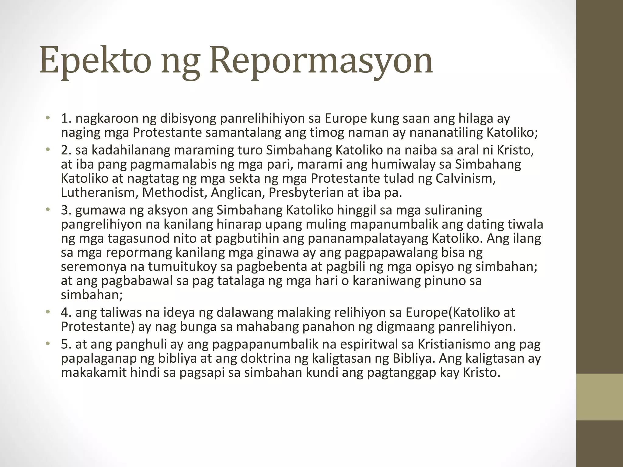 Repormasyon | PPTX