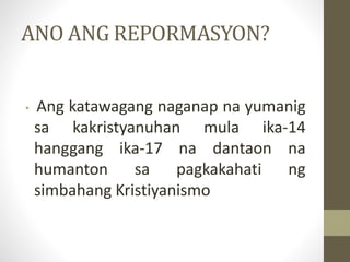 Repormasyon | PPTX