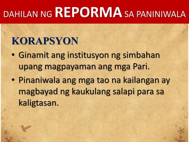 Repormasyon at Repormista | PPTX
