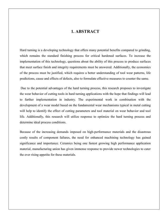 HARD TURNING....Draft Copy | PDF