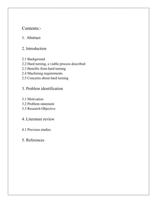 HARD TURNING....Draft Copy | PDF