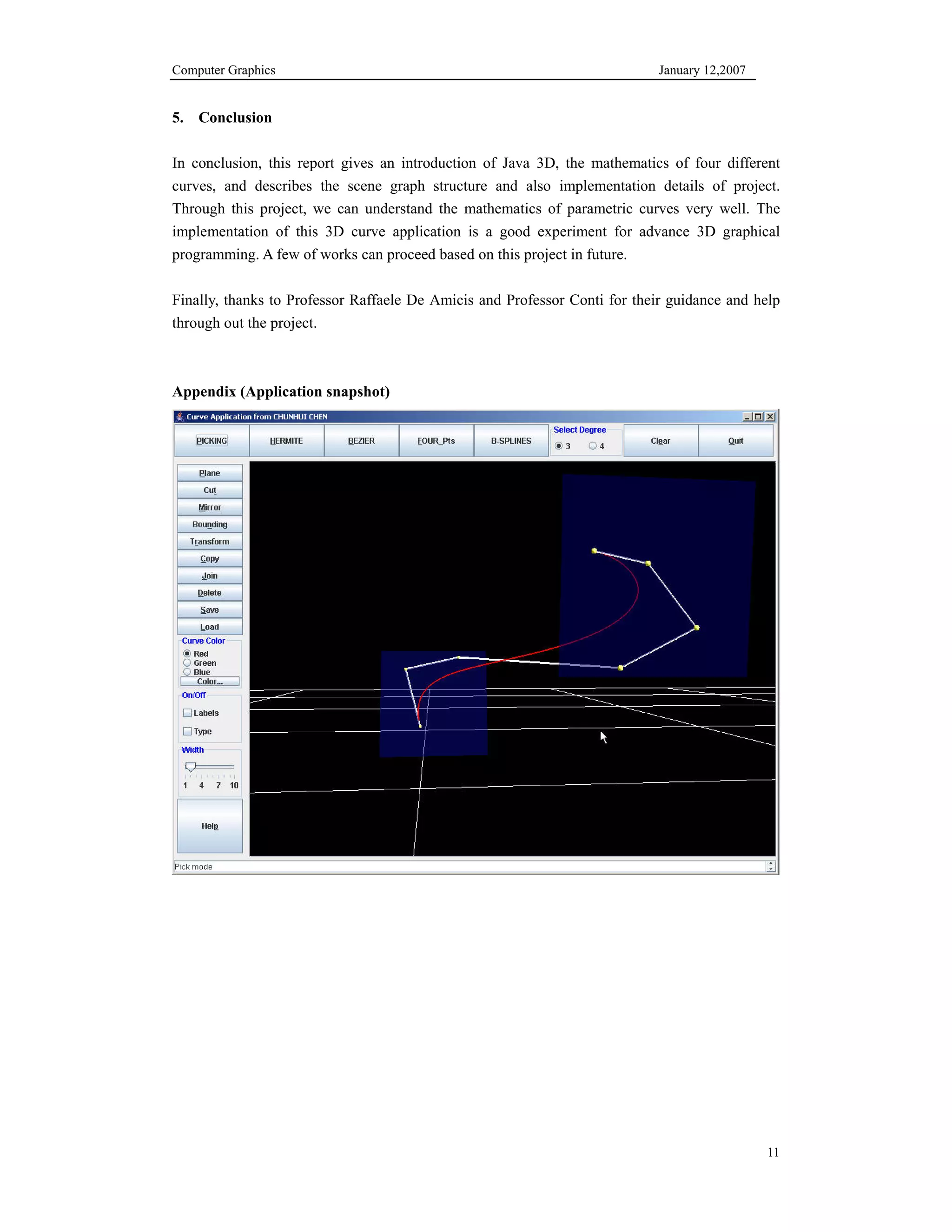 3D Curve Project | PDF