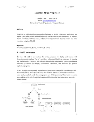 3D Curve Project | PDF | 3-D Graphics | Computer Software and Applications