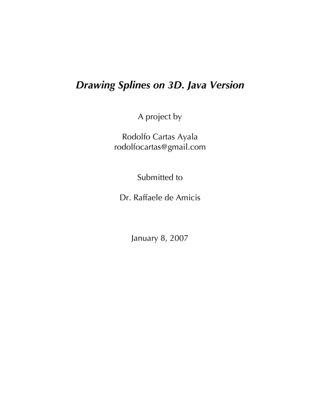 Drawing Splines on 3D | PDF