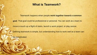 Effective Conflict resolution and teamwork skills | PPTX