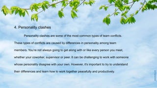 Effective Conflict resolution and teamwork skills | PPTX