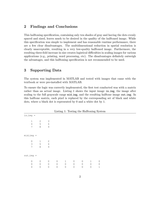 Image Printing Based on Halftoning | PDF | Photo Editing Software | Computer Software and ...