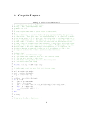 Image Printing Based on Halftoning | PDF | Photo Editing Software | Computer Software and ...