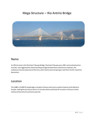 Rio Antirio Bridge - Report | DOCX