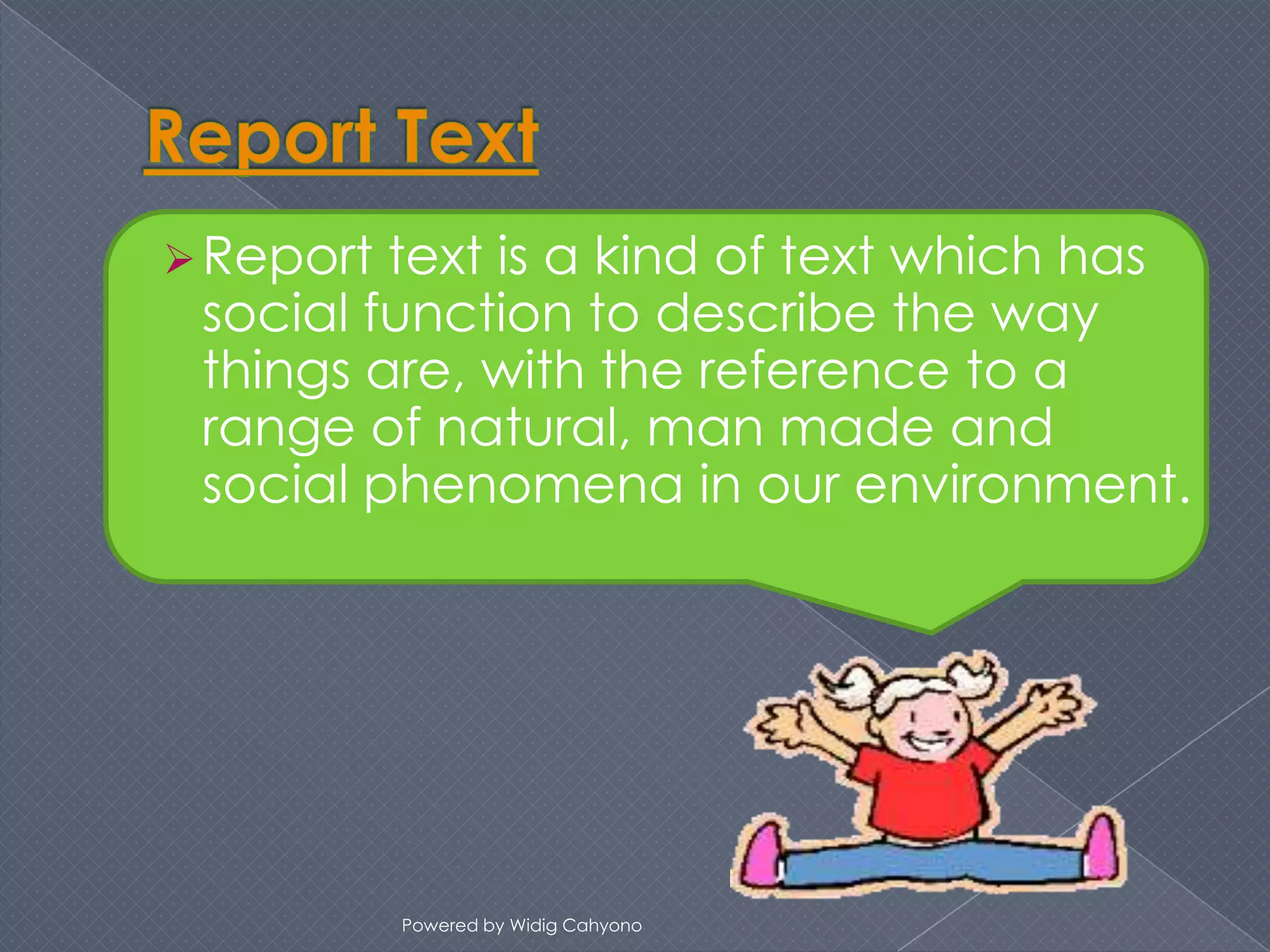 Report Text | PPTX