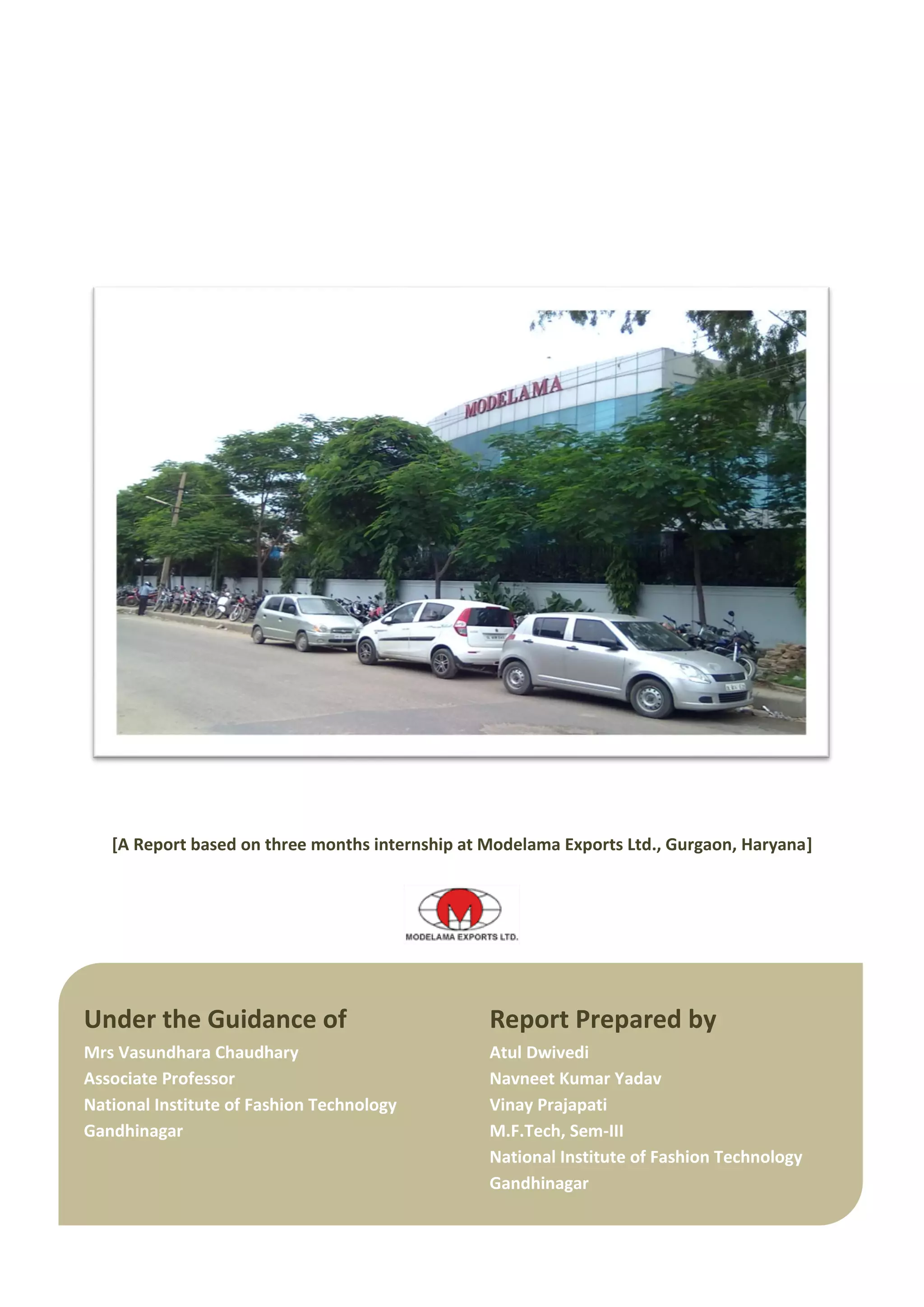 Modelama Exports - Apparel Manufacturing Internship Report | PDF