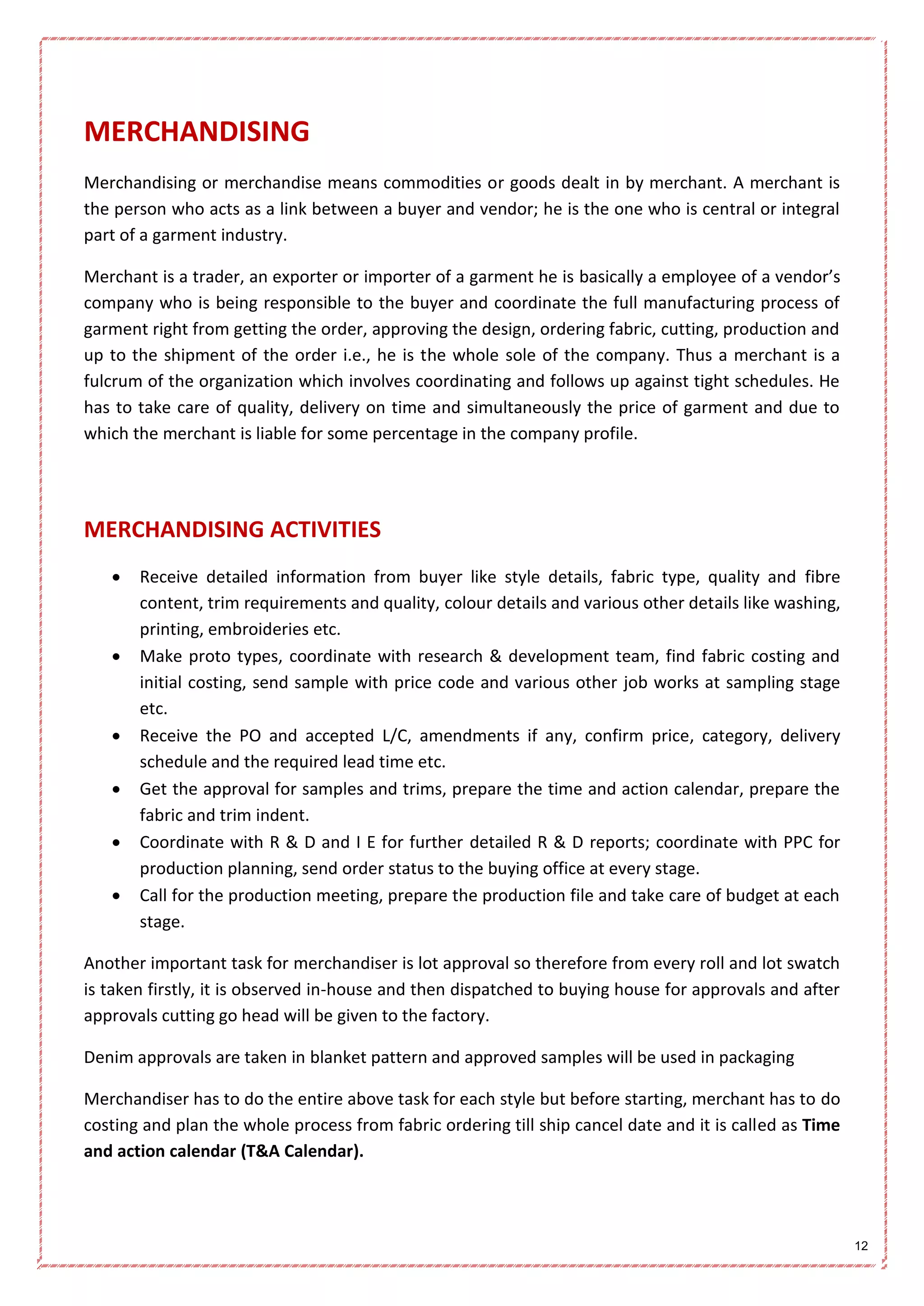 Modelama Exports - Apparel Manufacturing Internship Report | PDF