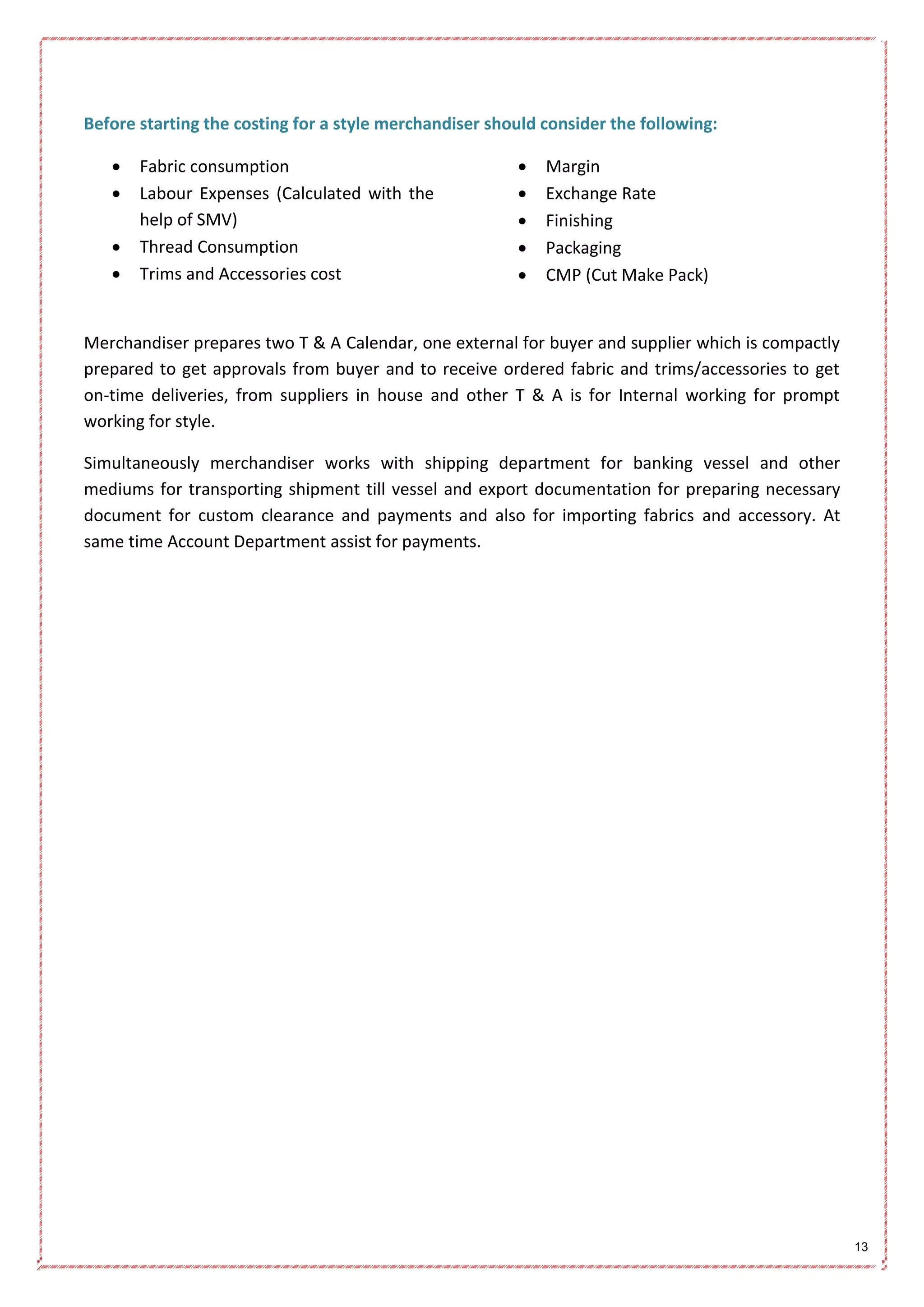 Modelama Exports - Apparel Manufacturing Internship Report | PDF