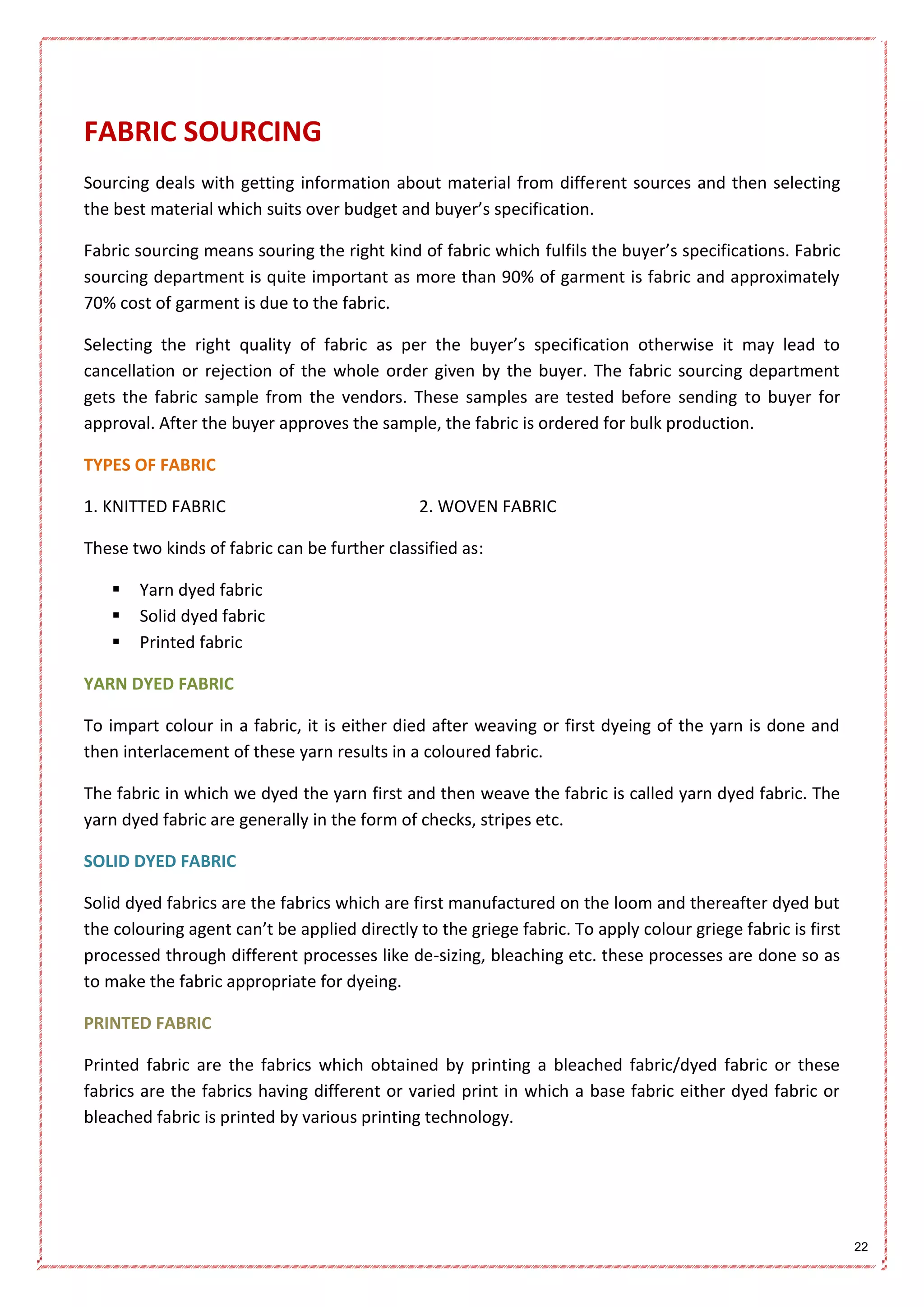 Modelama Exports - Apparel Manufacturing Internship Report | PDF