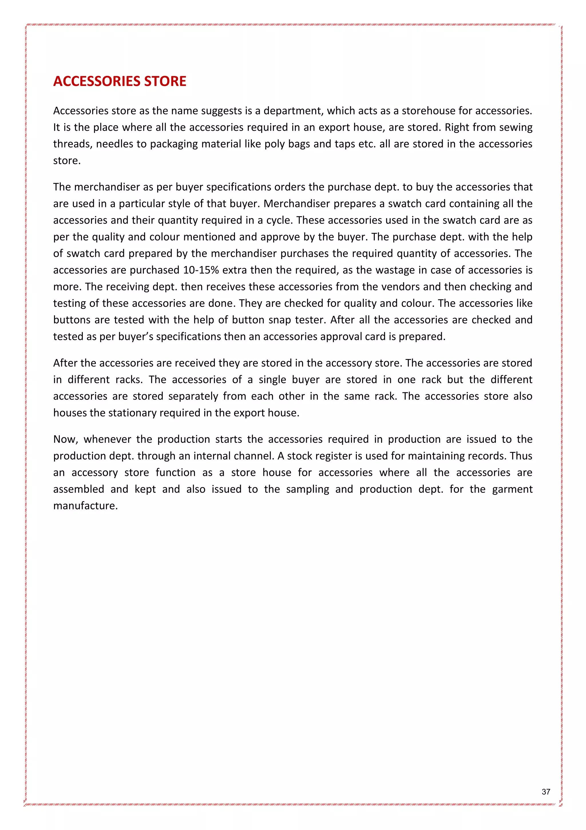 Modelama Exports - Apparel Manufacturing Internship Report | PDF