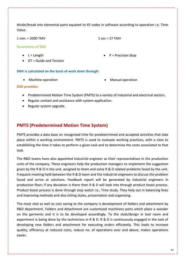 Modelama Exports - Apparel Manufacturing Internship Report | PDF