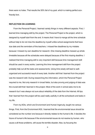 Personal Project Report | PAGES | Desktop Publishing | Computer ...